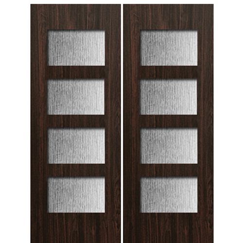 GlassCraft - Fiberglass Santa Monica 4-lite FG-2 Exterior Double Door ...