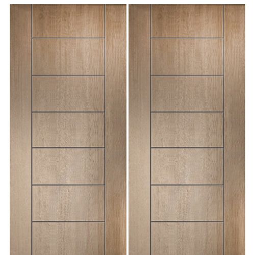 GlassCraft - Mahogany Wood Brentwood 68-2 Exterior Single Door 64x80 ...