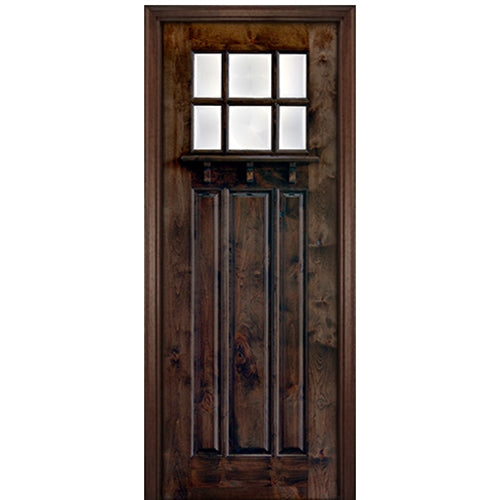 Hoelscher - Knotty Alder Wood TDL 6-Lite 3 Panel Craftsman-KA-1-80 ...